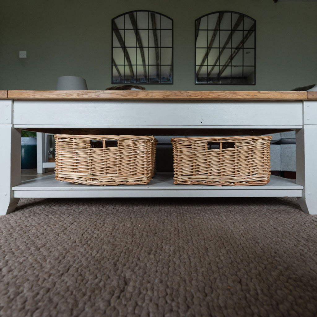 Natural Rectangular Wicker Shallow Storage Tray – Arthur Cameron