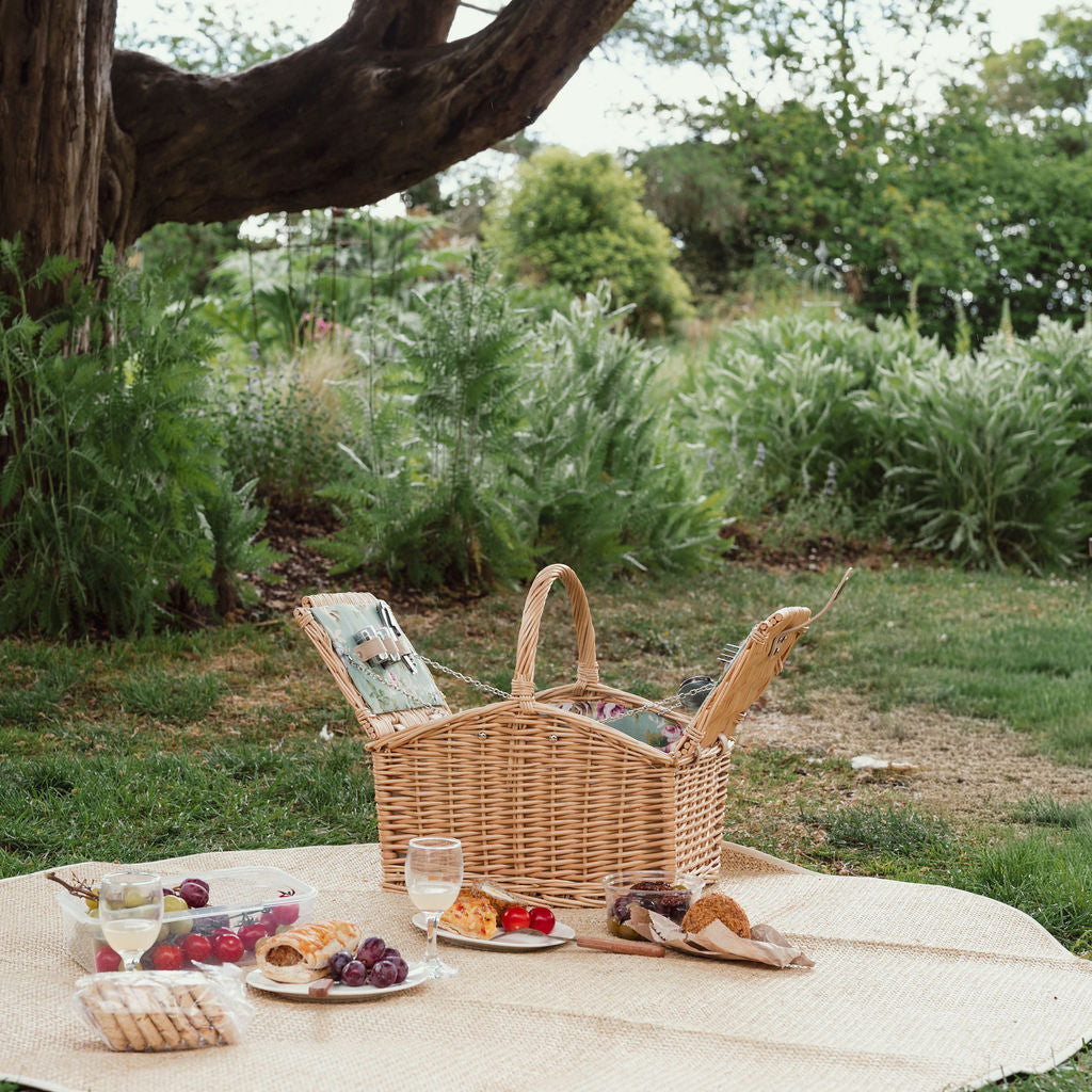 2 Person Natural Wicker English Rose Picnic Basket – Arthur Cameron