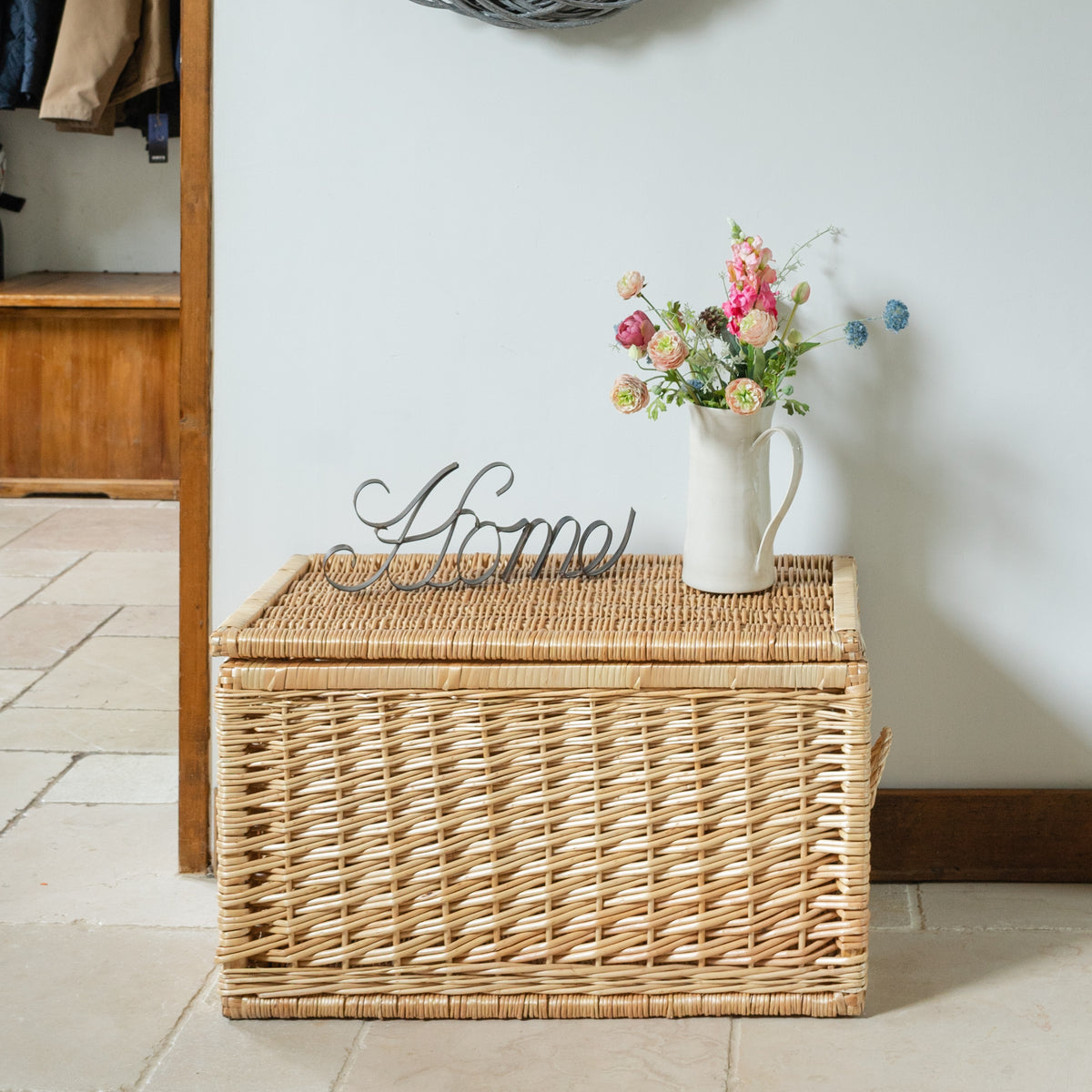 Deluxe Light Grey Rapallo Wicker Storage Basket Trunk – Arthur Cameron