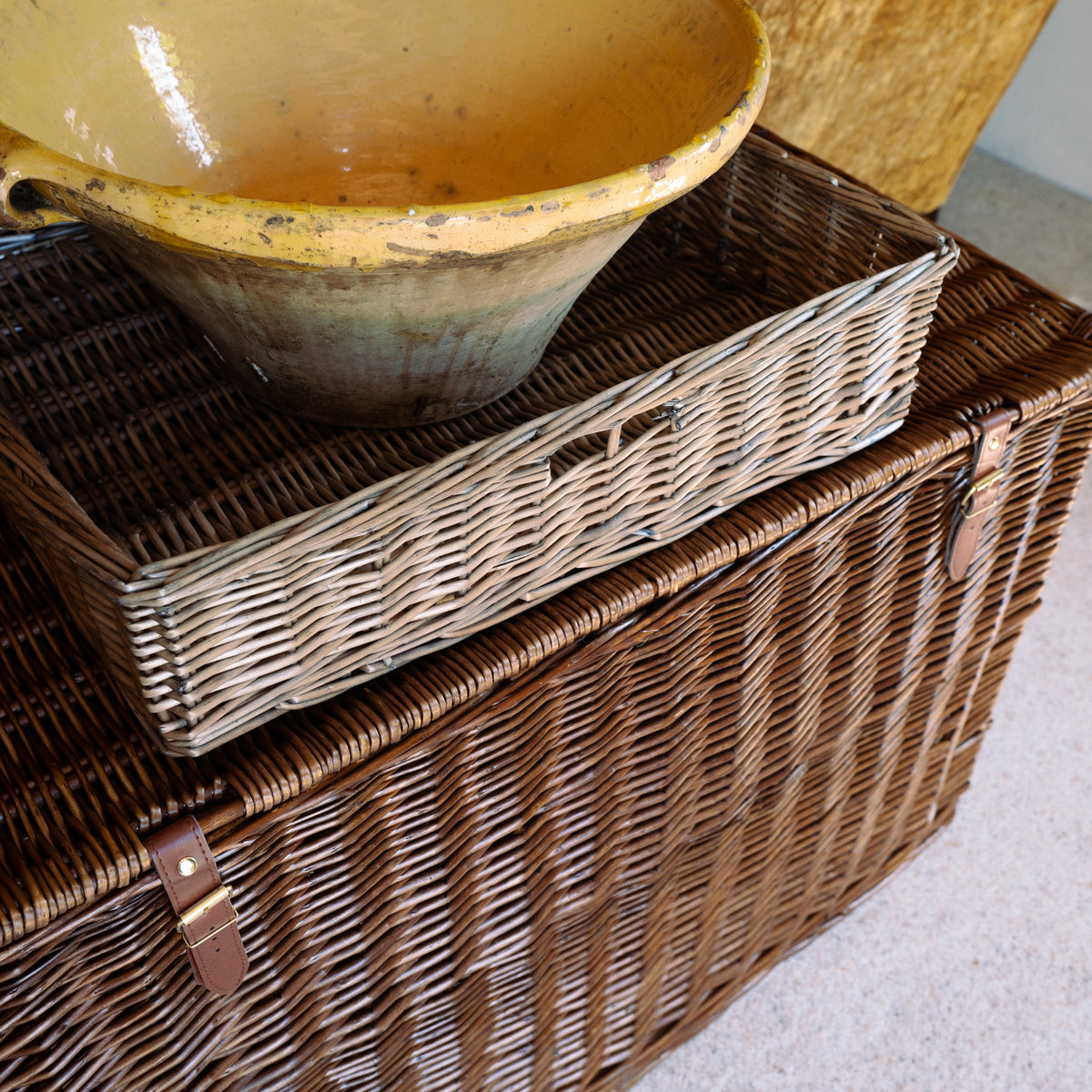 Distilled Brown Lightweight Wicker Storage Trunk – Arthur Cameron