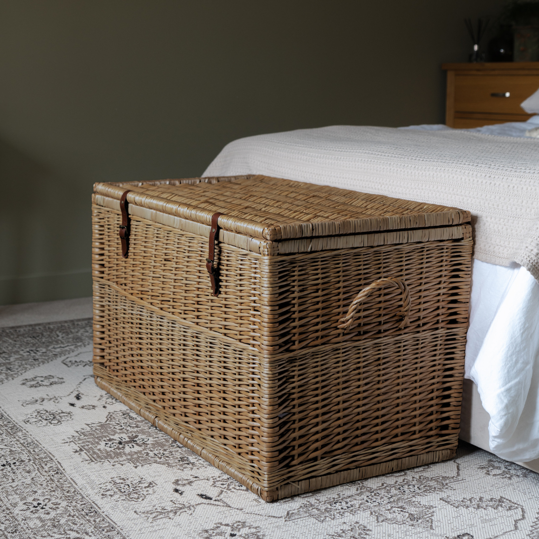 Distilled Brown Modena Wicker Storage Basket Trunk – Arthur Cameron