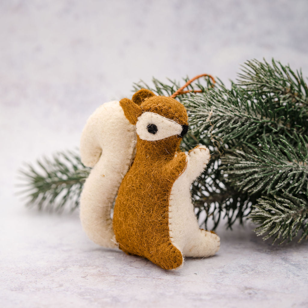 Felt Squirrel Tree Decoration – Arthur Cameron