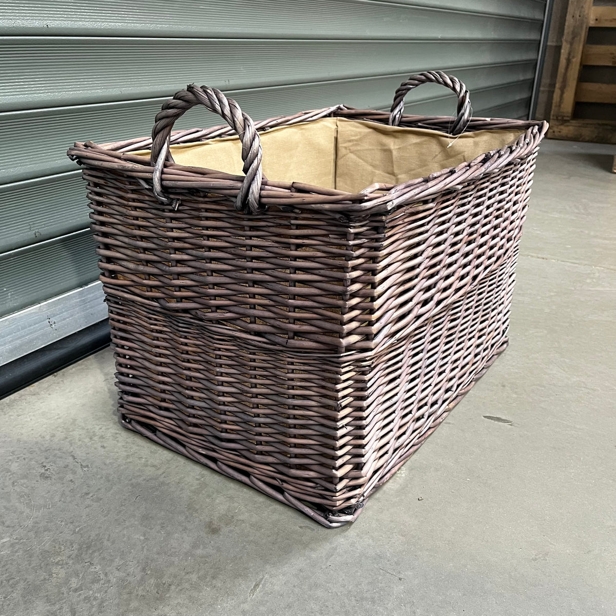 Antique Wash Rectangular Log Basket Medium - Seconds Lot AC13 – Arthur ...