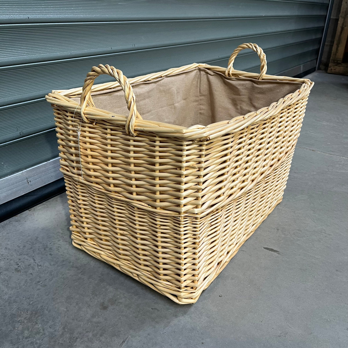 Natural Rectangular Log Basket Medium - Seconds Lot AC15 – Arthur Cameron
