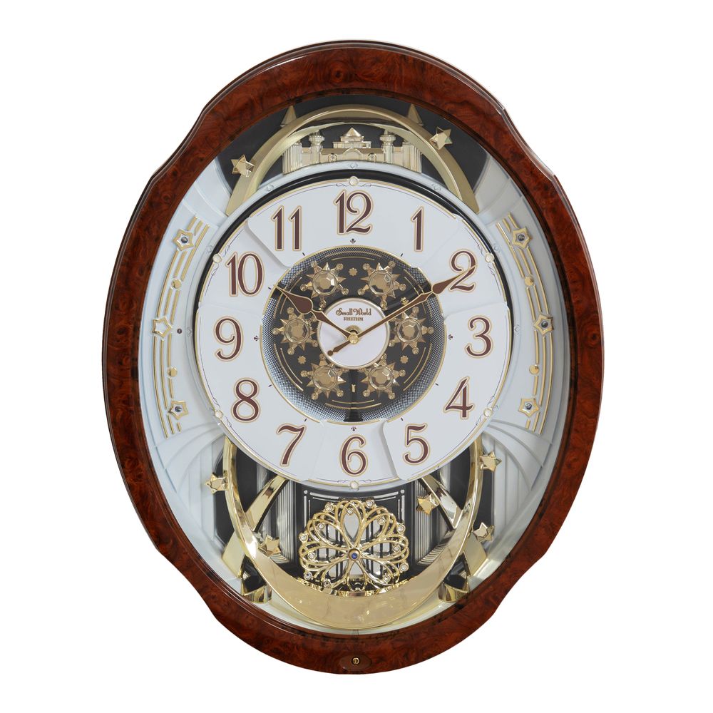 Rhythm Piano Finish Effect Magic Motion Musical Wall Clock 4MH412WU23 ...