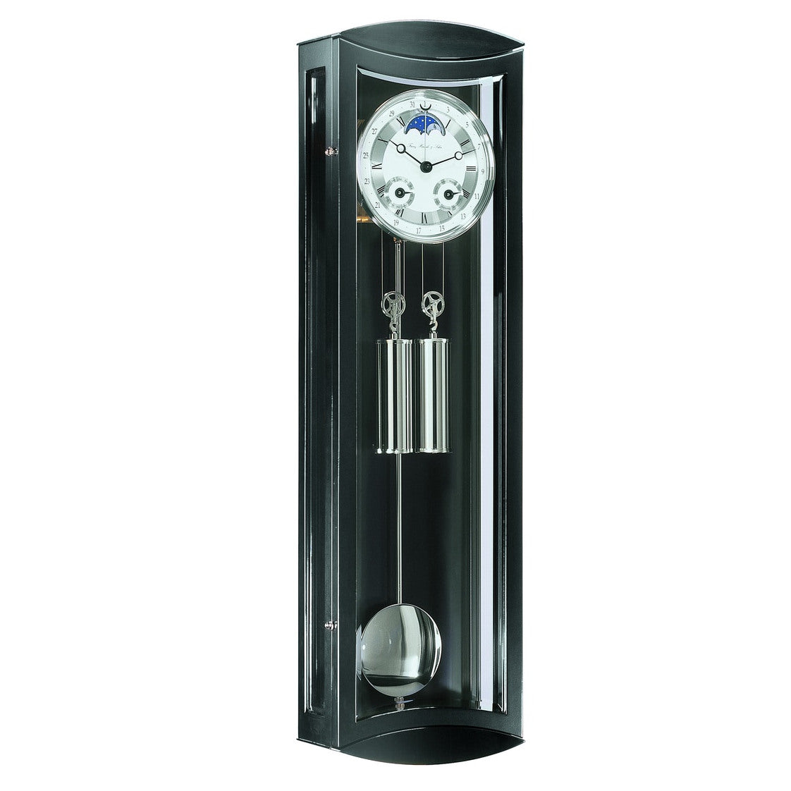 Hermle Excalibur Mechanical Pendulum Wall Clock | 70650-740058 - Black ...