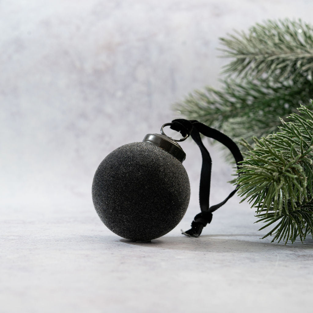 2" Slate Velvet Glass Bauble Christmas Tree Decoration – Arthur Cameron