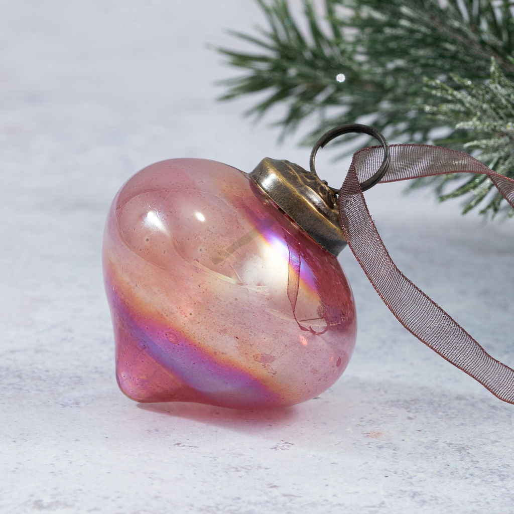 3" Mauve Luster Glass Lantern Christmas Tree Decoration – Arthur Cameron