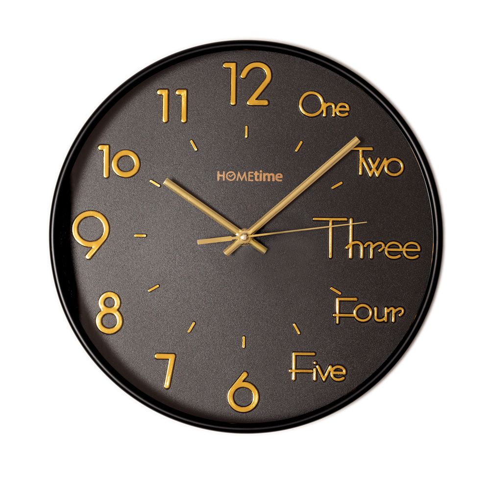 Hometime Black Wall Clock With 3D Mixed Dial W7979B – Arthur Cameron